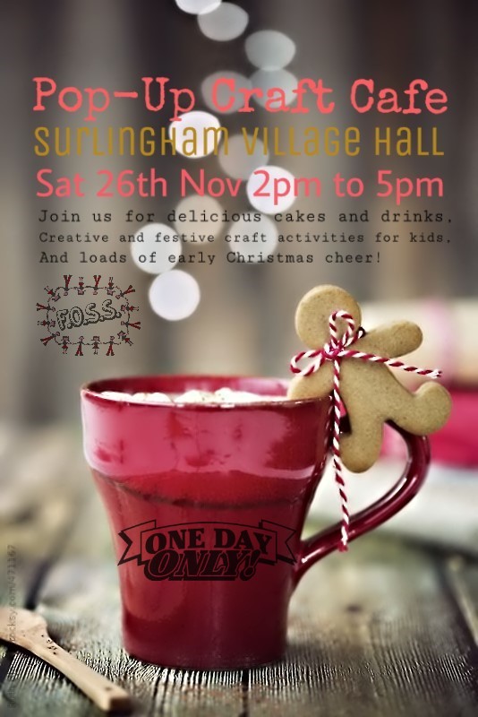 Pop-Up Cafe Sat 26th 2-5pm Village Hall | Surlingham