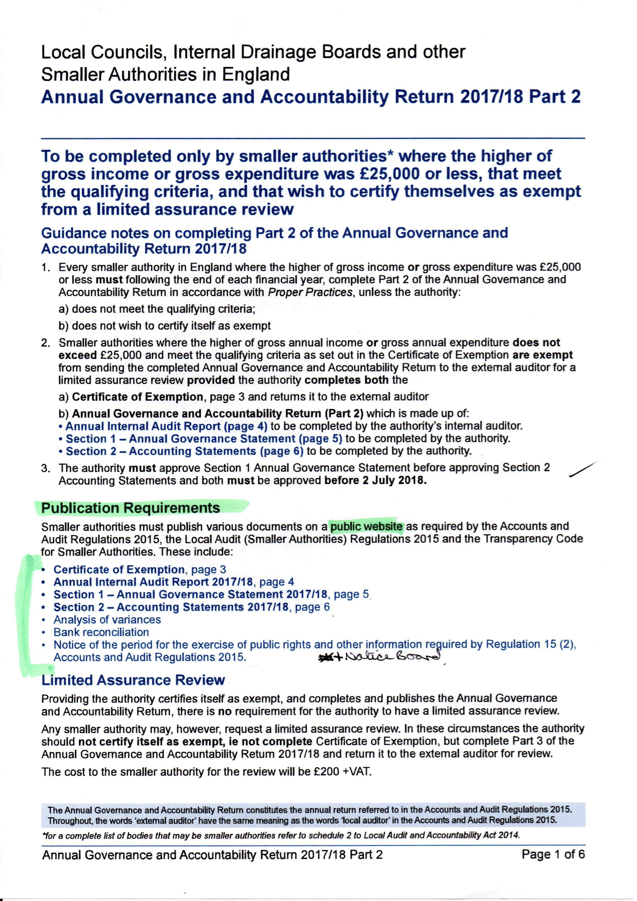Annual governance statement 2018 | Surlingham