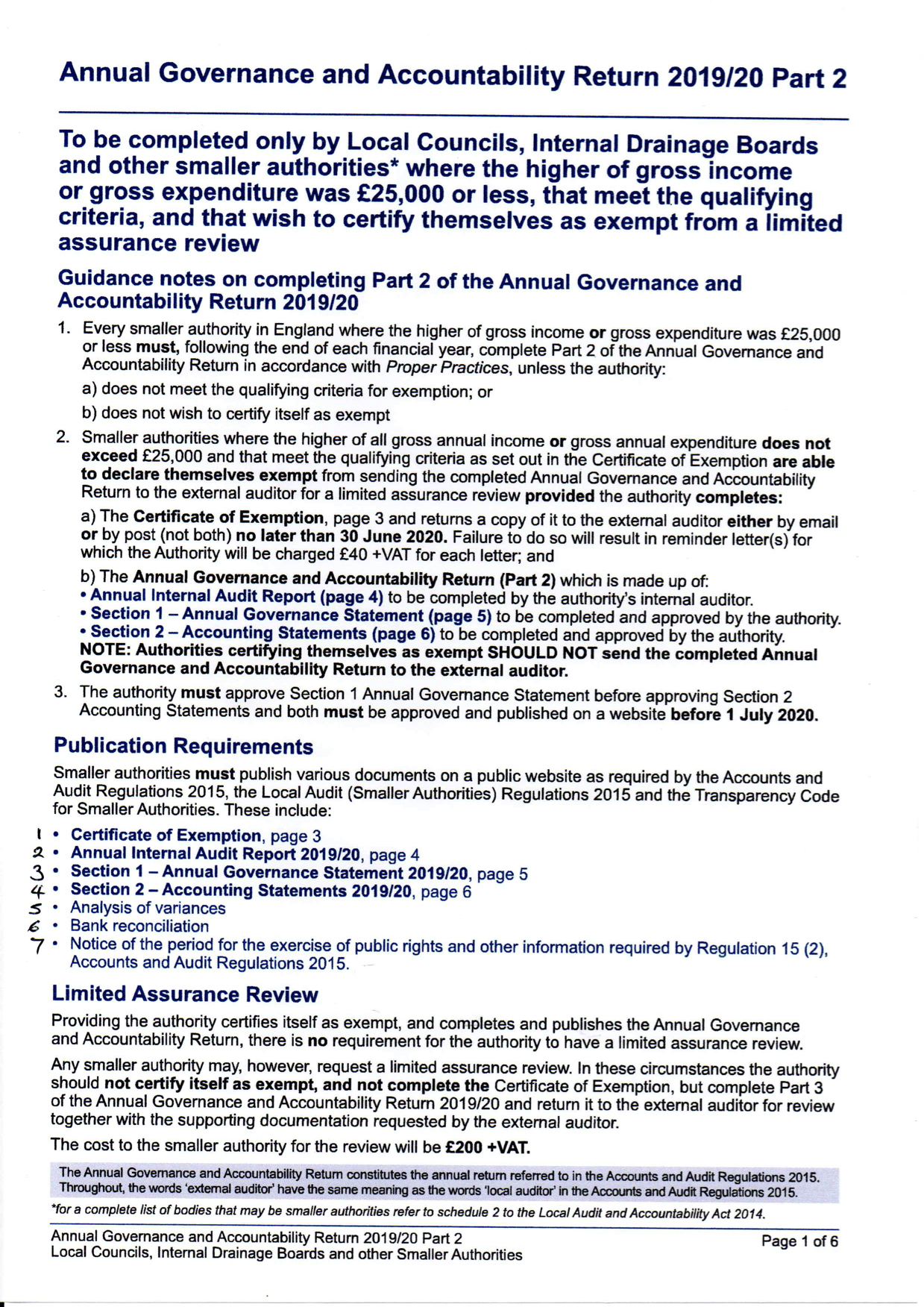 Annual governance statement 2020 | Surlingham