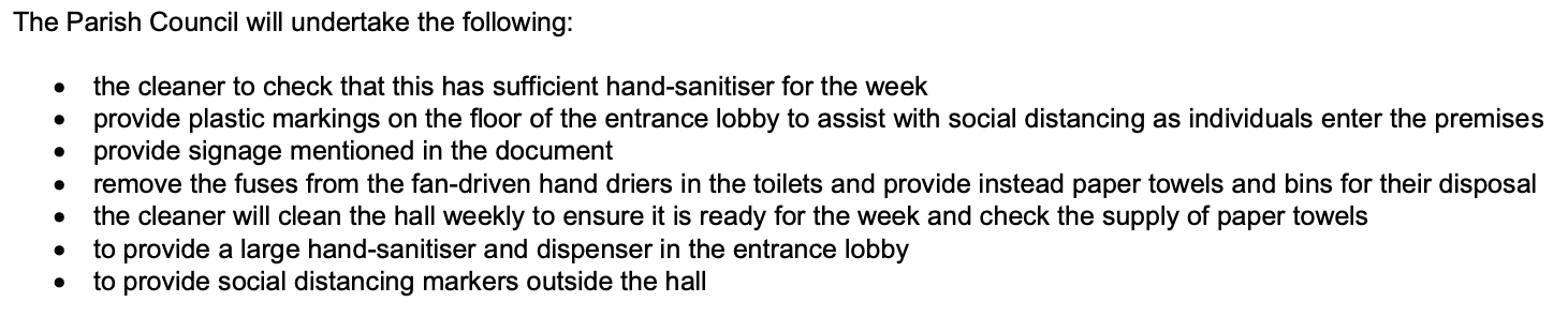 Parish Hall Risk Assessment | Surlingham