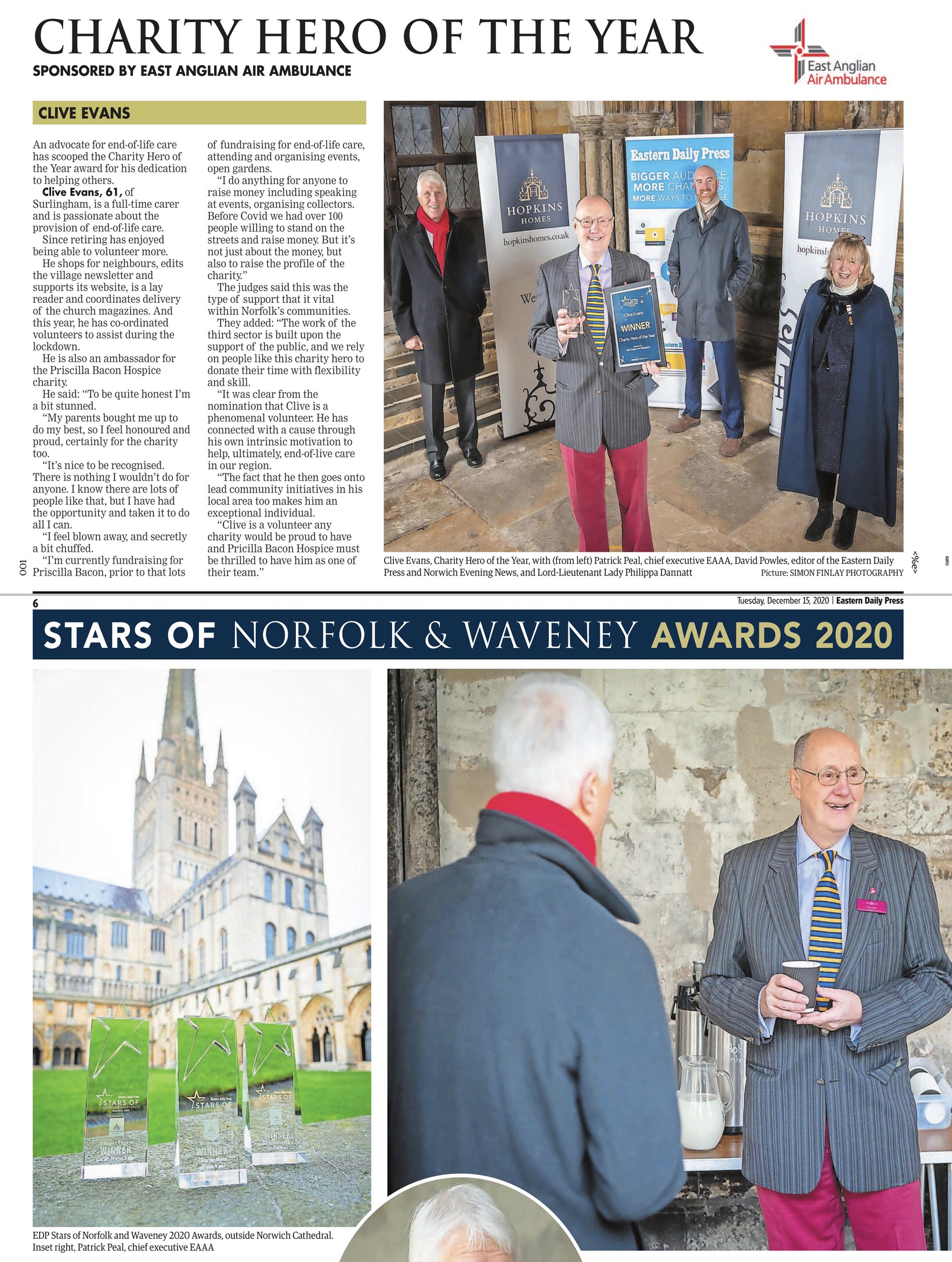 Local celebrity – Clive Evans is 2020 Norfolk Charity Hero | Surlingham