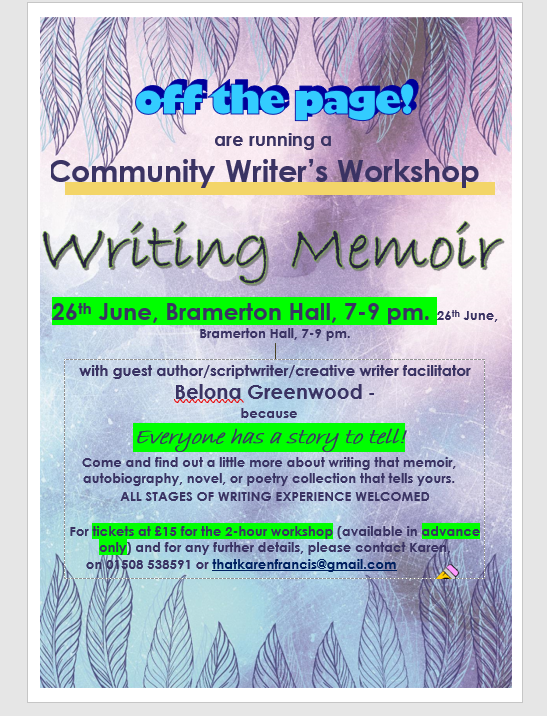 Memoir Writing Workshop- everyone has a story! | Surlingham