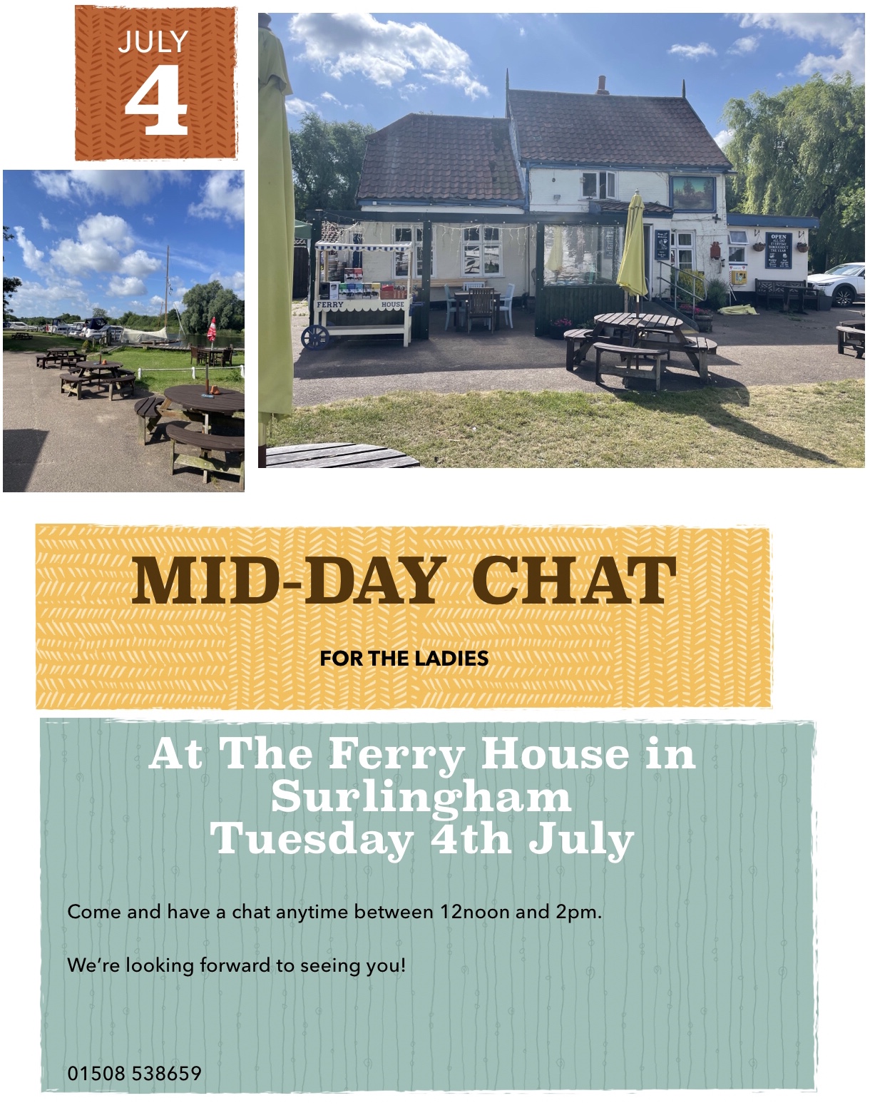 Tomorrow at The Ferry House | Surlingham