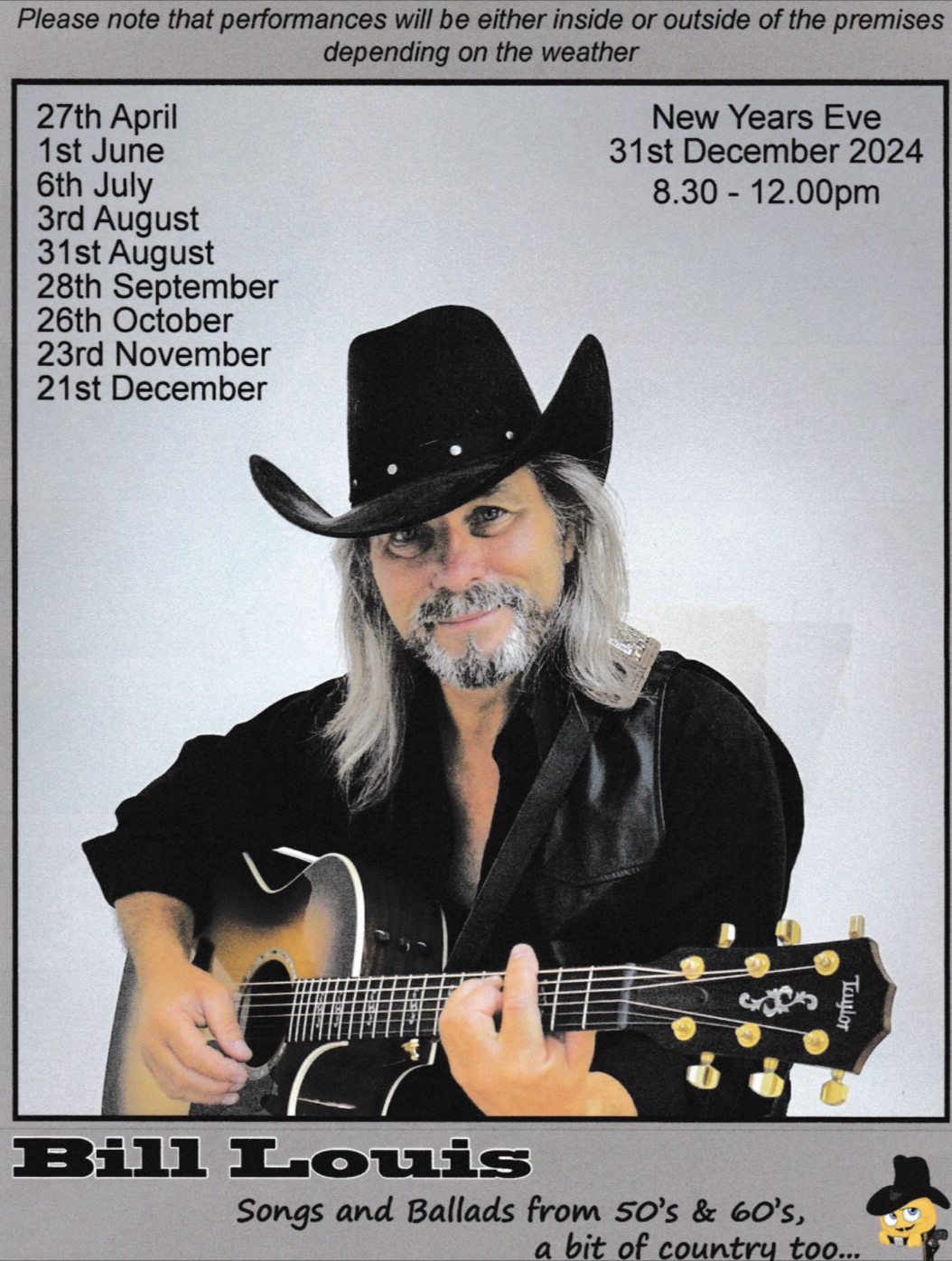 Bill Louis at The Ferry House Saturday 28th September | Surlingham